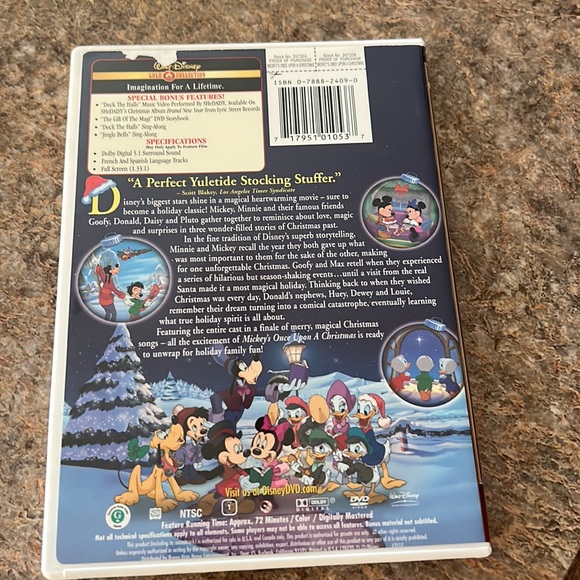 Walt Disney | Other | Walt Disney Gold Collection Dvd Mickeys Once Upon ...